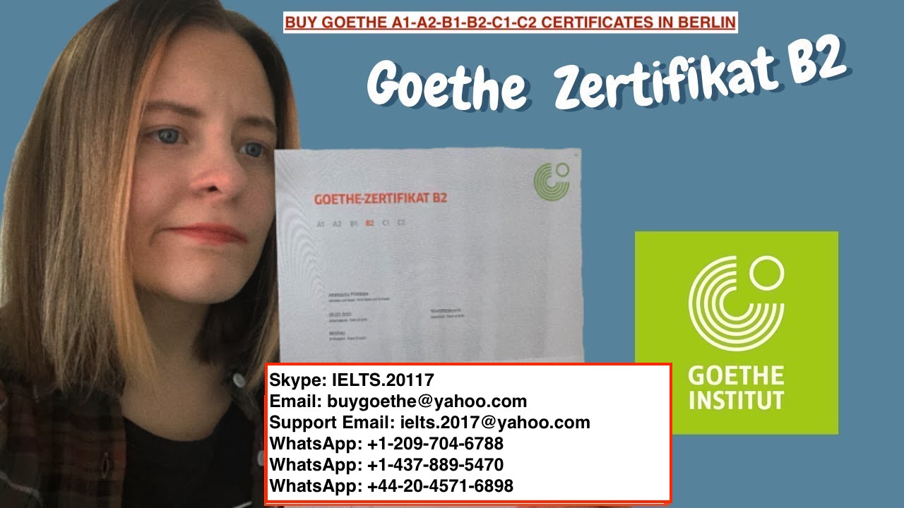WhatsApp: +12097046788, +442045716898) Buy Goethe A1 Institute Certificate In India, How to get ...